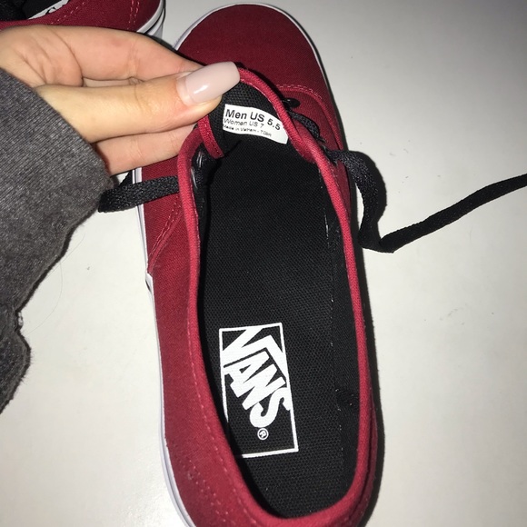 Vans | Shoes | Authentic Redblack Vans | Poshmark